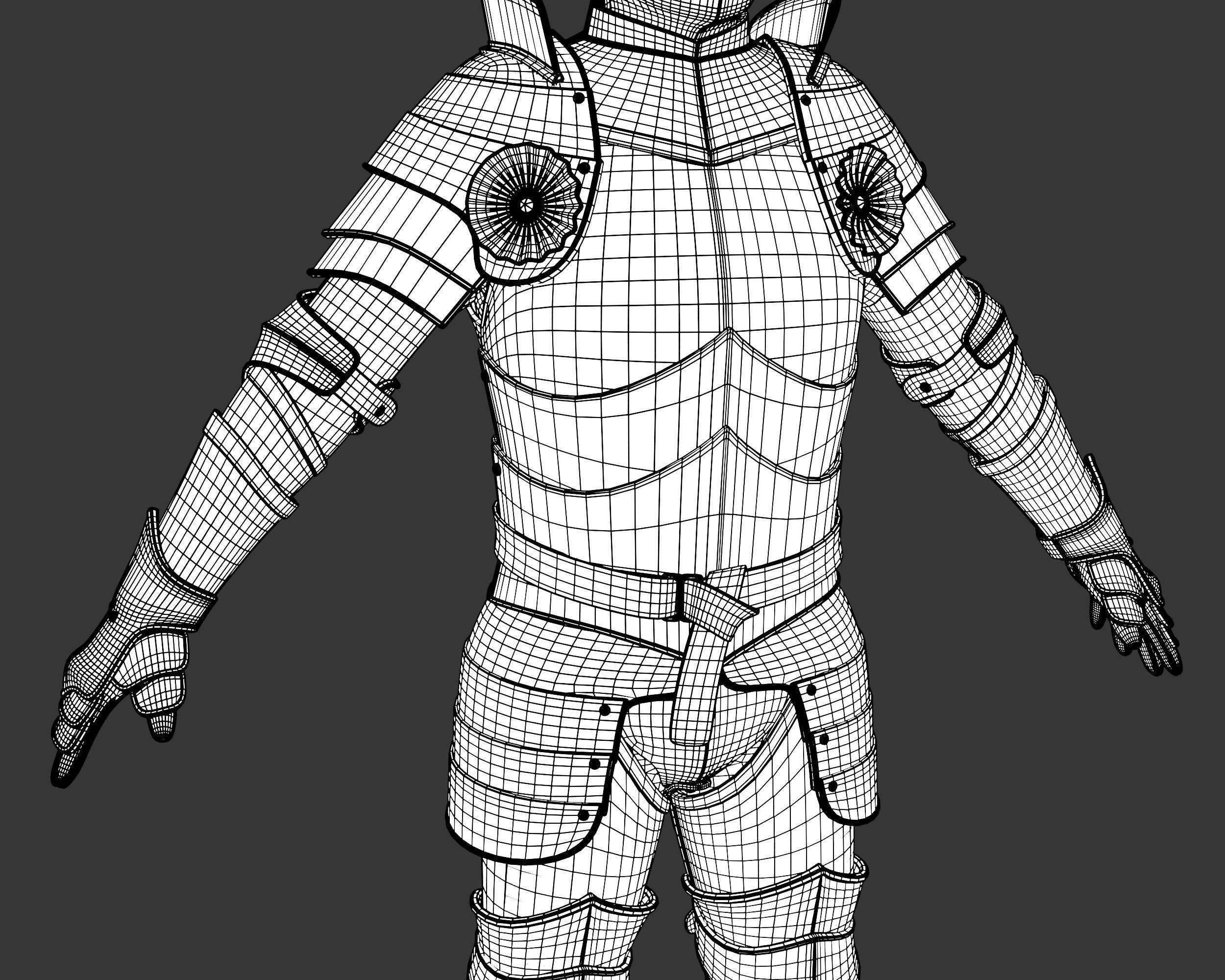 3D model Medieval Noble Armor Suit VR / AR / low-poly | CGTrader