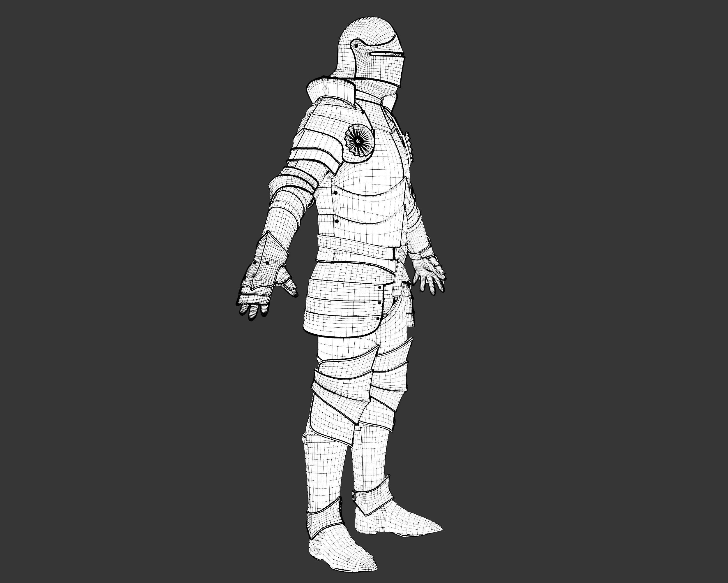 3D model Medieval Noble Armor Suit VR / AR / low-poly | CGTrader