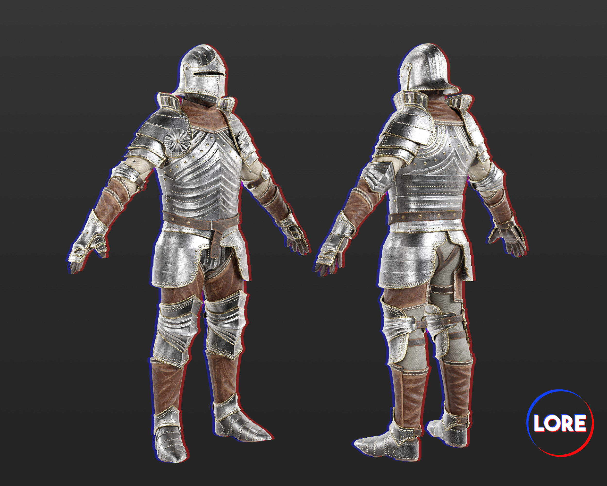 3D model Medieval Noble Armor Suit VR / AR / low-poly | CGTrader
