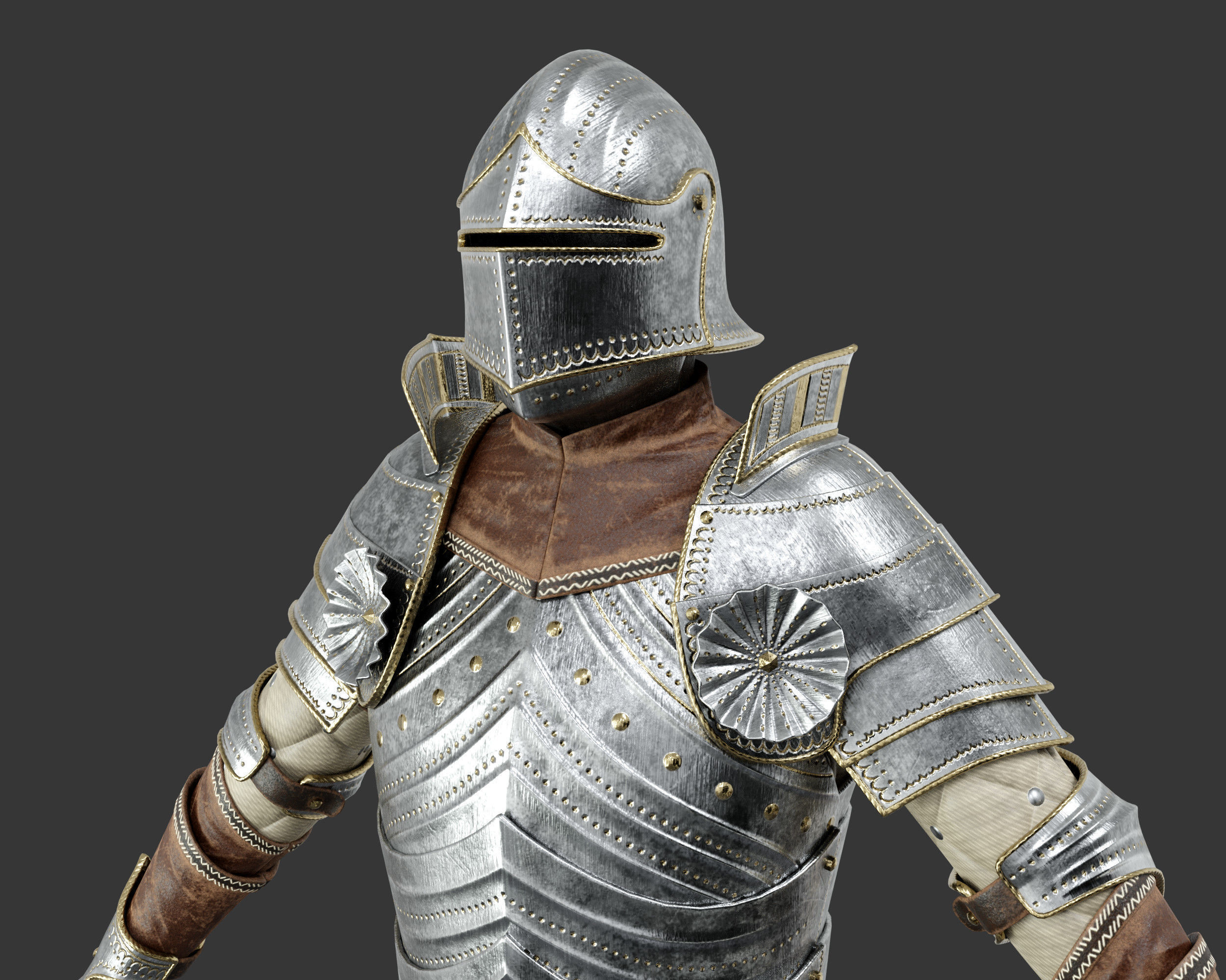 3D model Medieval Noble Armor Suit VR / AR / low-poly | CGTrader