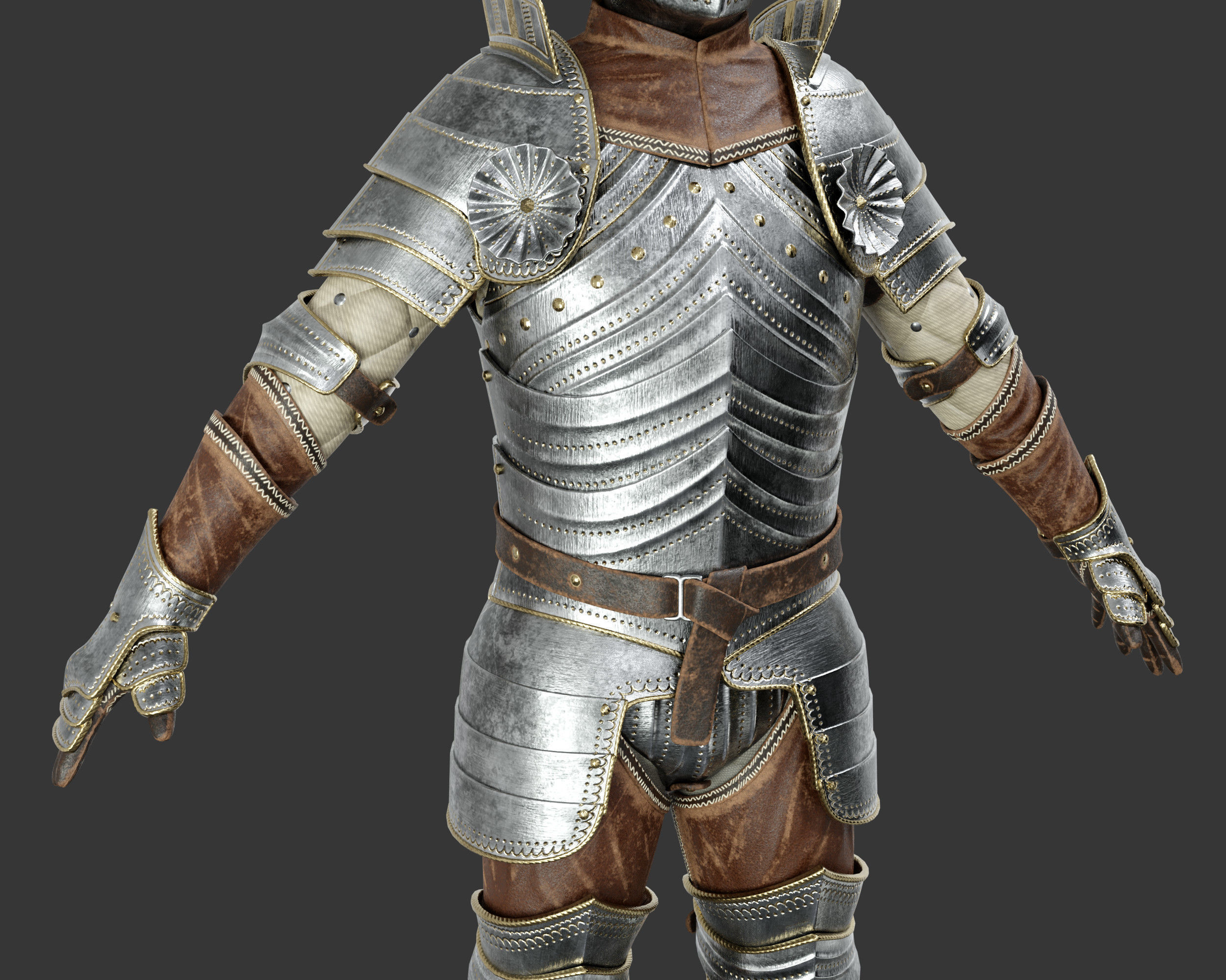 3D model Medieval Noble Armor Suit VR / AR / low-poly | CGTrader