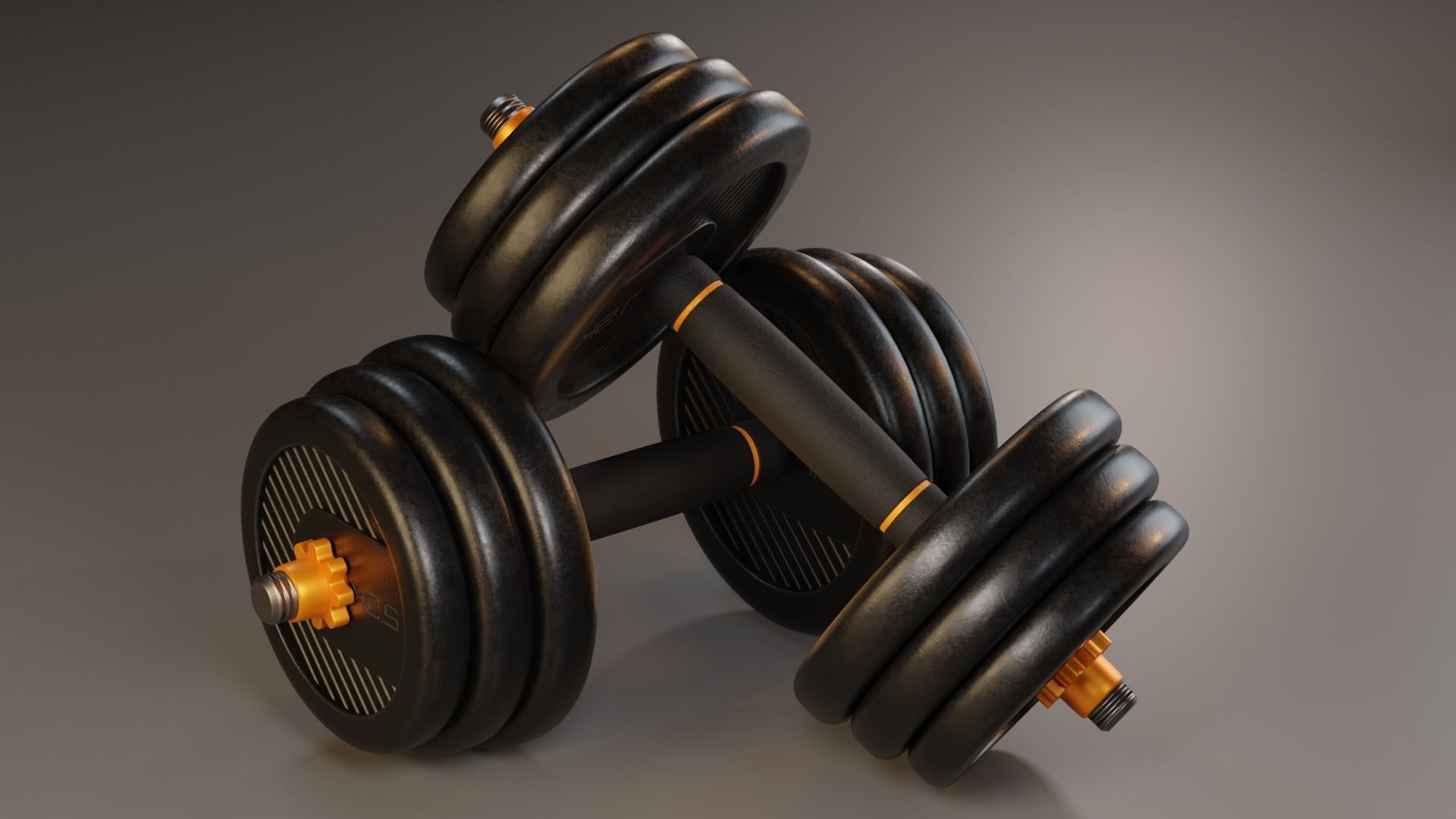 Dumbbell dumbbells free 3D model | CGTrader