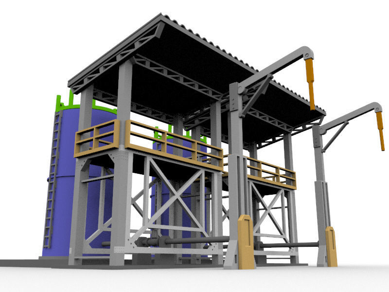 Cargo storage tank model 1 87 HO scale for railway diorama 3D model 3D ...