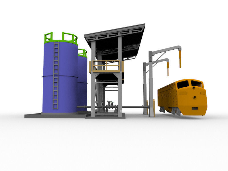 Cargo storage tank model 1 87 HO scale for railway diorama 3D model 3D ...