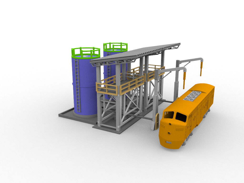 Cargo storage tank model 1 87 HO scale for railway diorama 3D model 3D ...