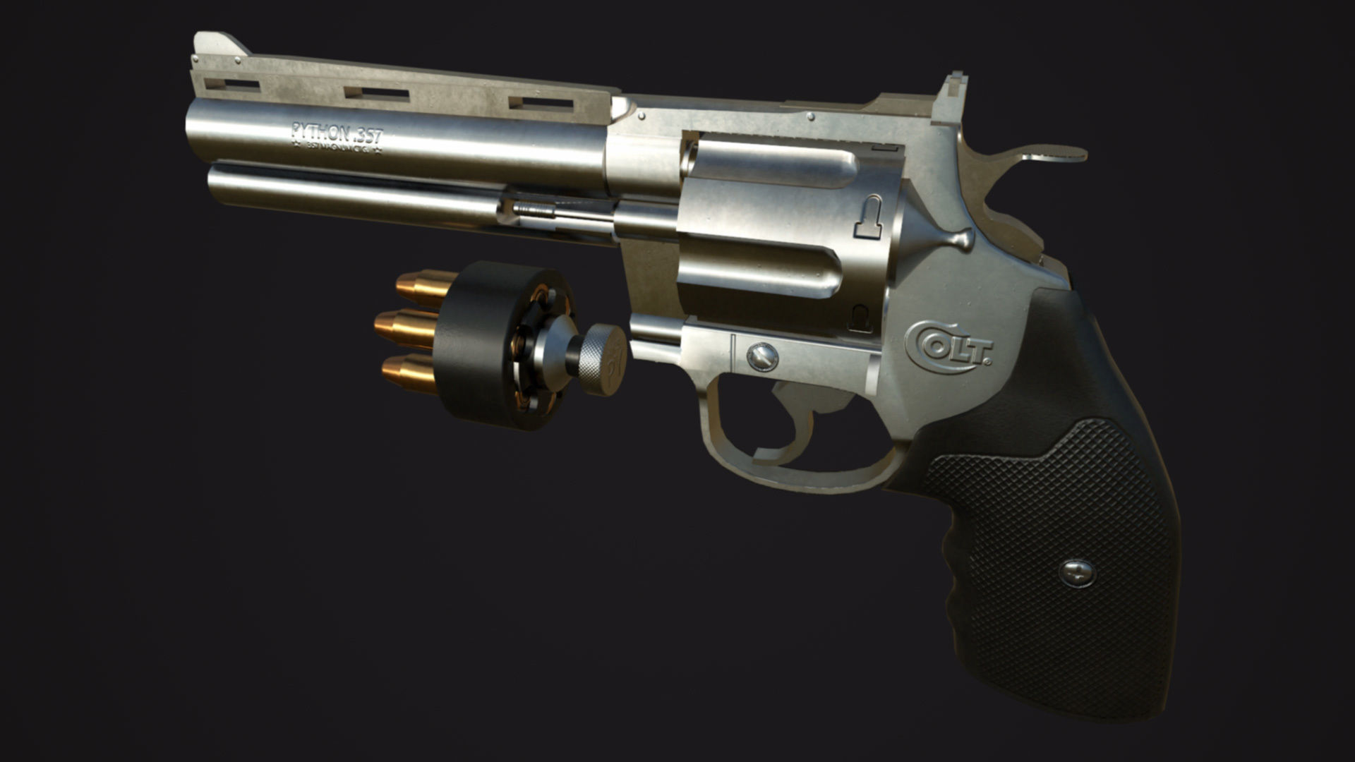 3D model Colt Python 357 Revolver VR / AR / low-poly | CGTrader