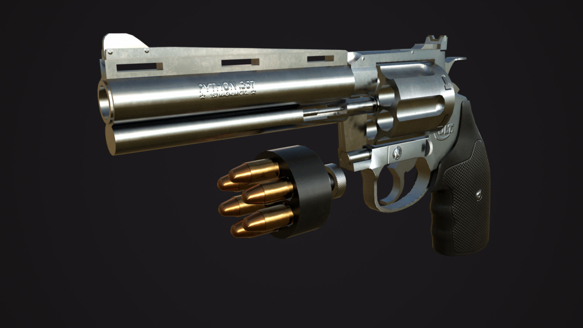 3D model Colt Python 357 Revolver VR / AR / low-poly | CGTrader