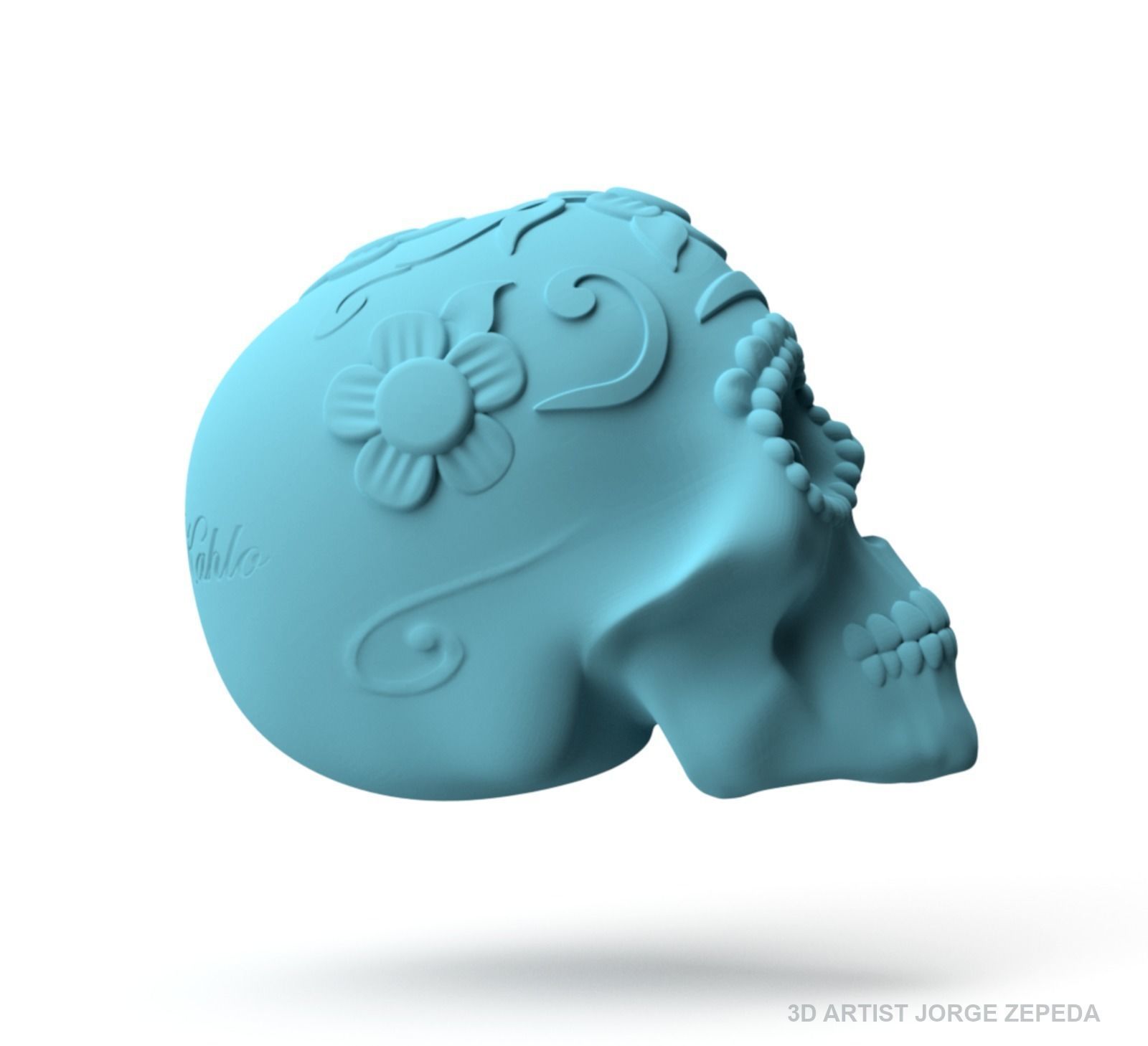 FRIDA KAHLO SUGAR SKULL 3D MODEL 3D model 3D printable | CGTrader