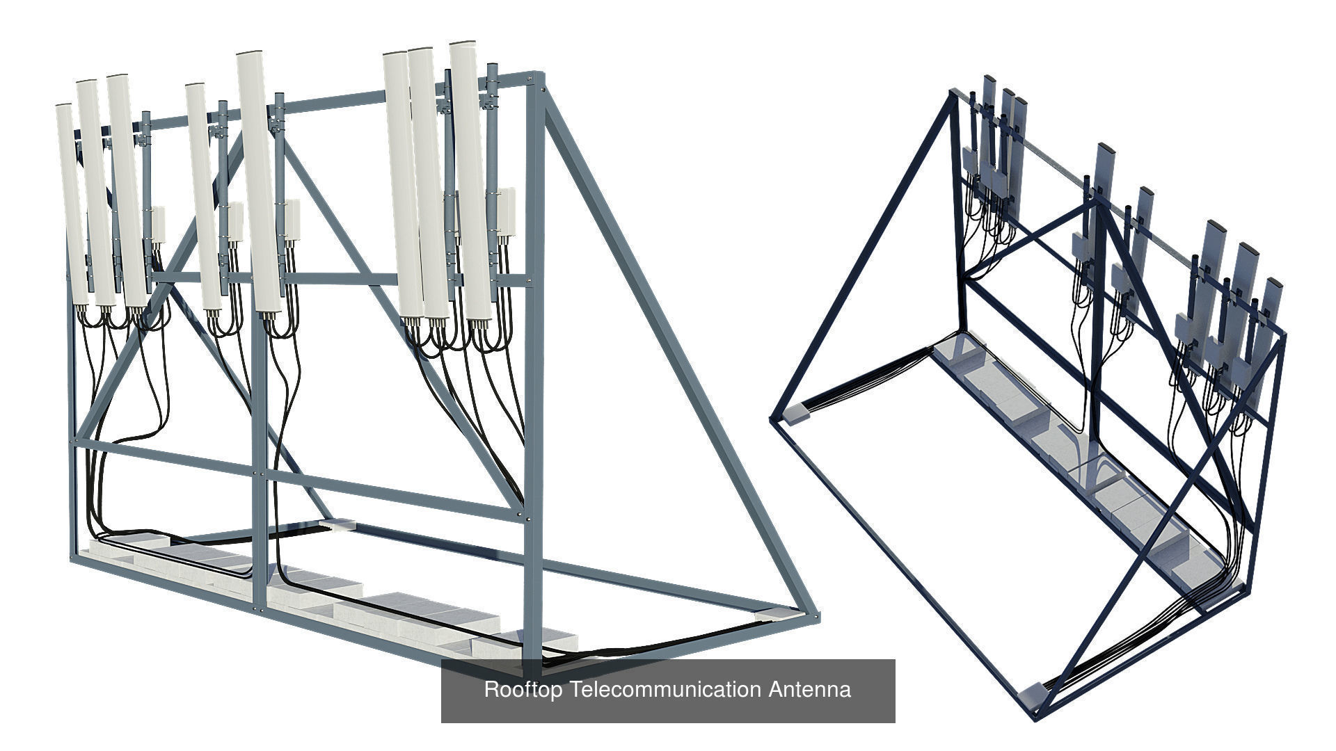 Rooftop Telecommunication Tower pack 3D Model Collection | CGTrader