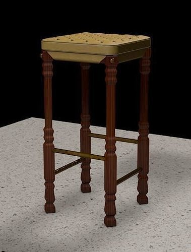 Simple Stool free 3D model | CGTrader