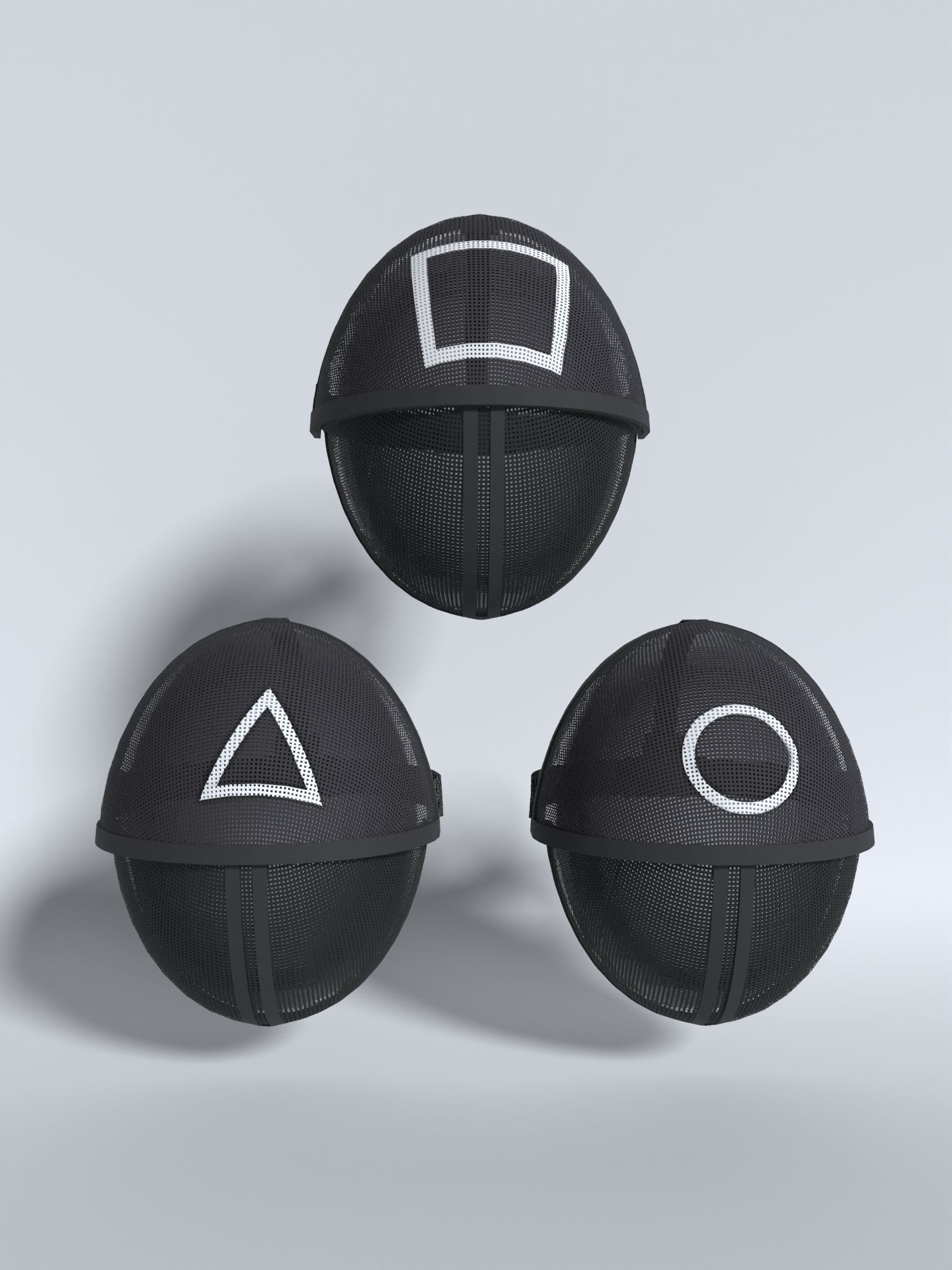 The mask from the TV series the squid game Netflix 3D model | CGTrader