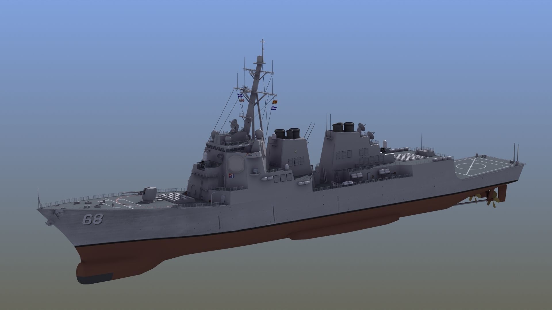 Arleigh Burke Destroyer 3D model | CGTrader