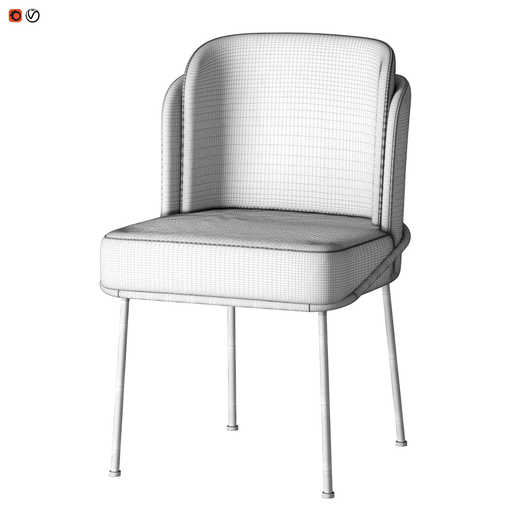 HUNTER DINING CHAIR 3D model | CGTrader