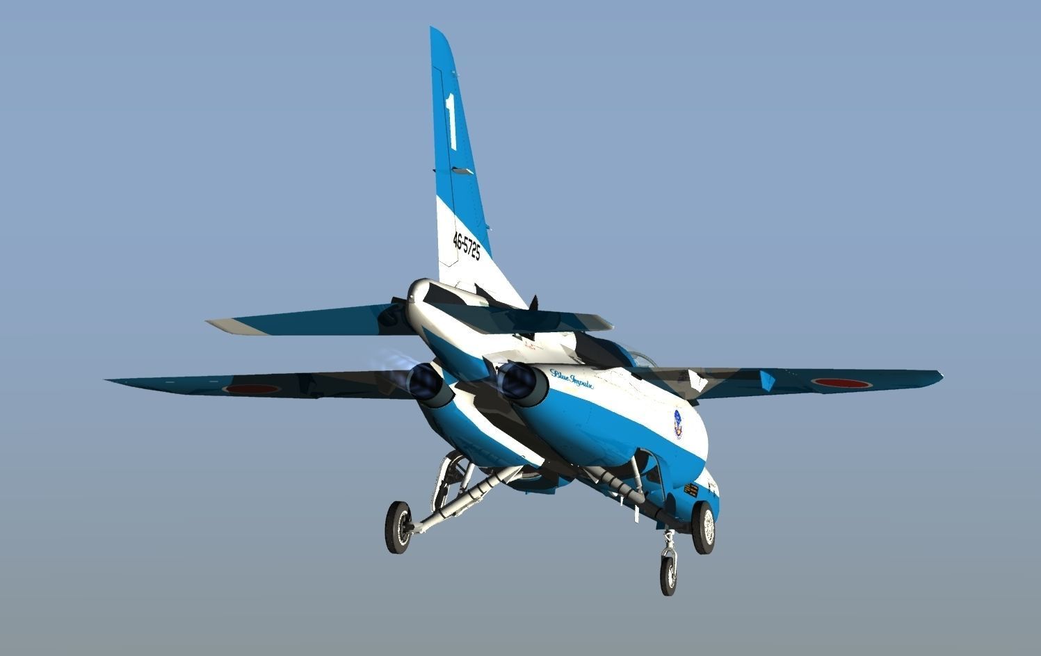 JASDF T 4 Blue Impulse aerobatic demonstration team 3D model | CGTrader