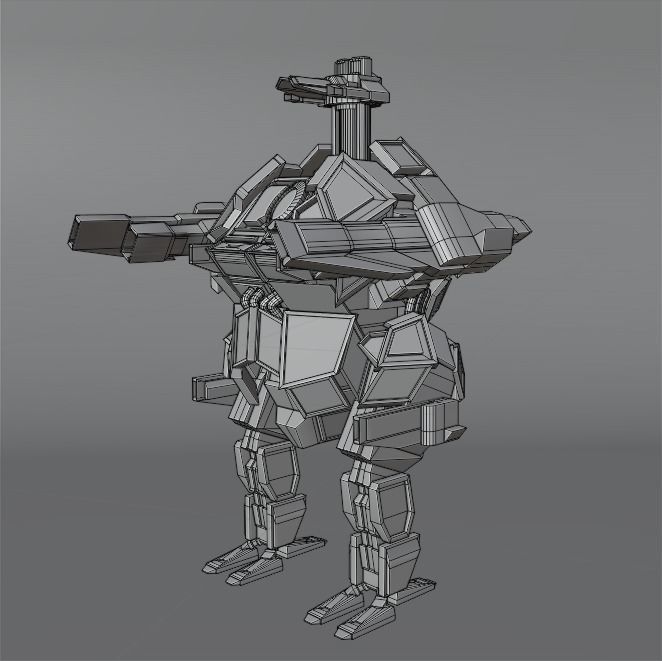 3D model LowPoly Mech robot VR / AR / low-poly | CGTrader