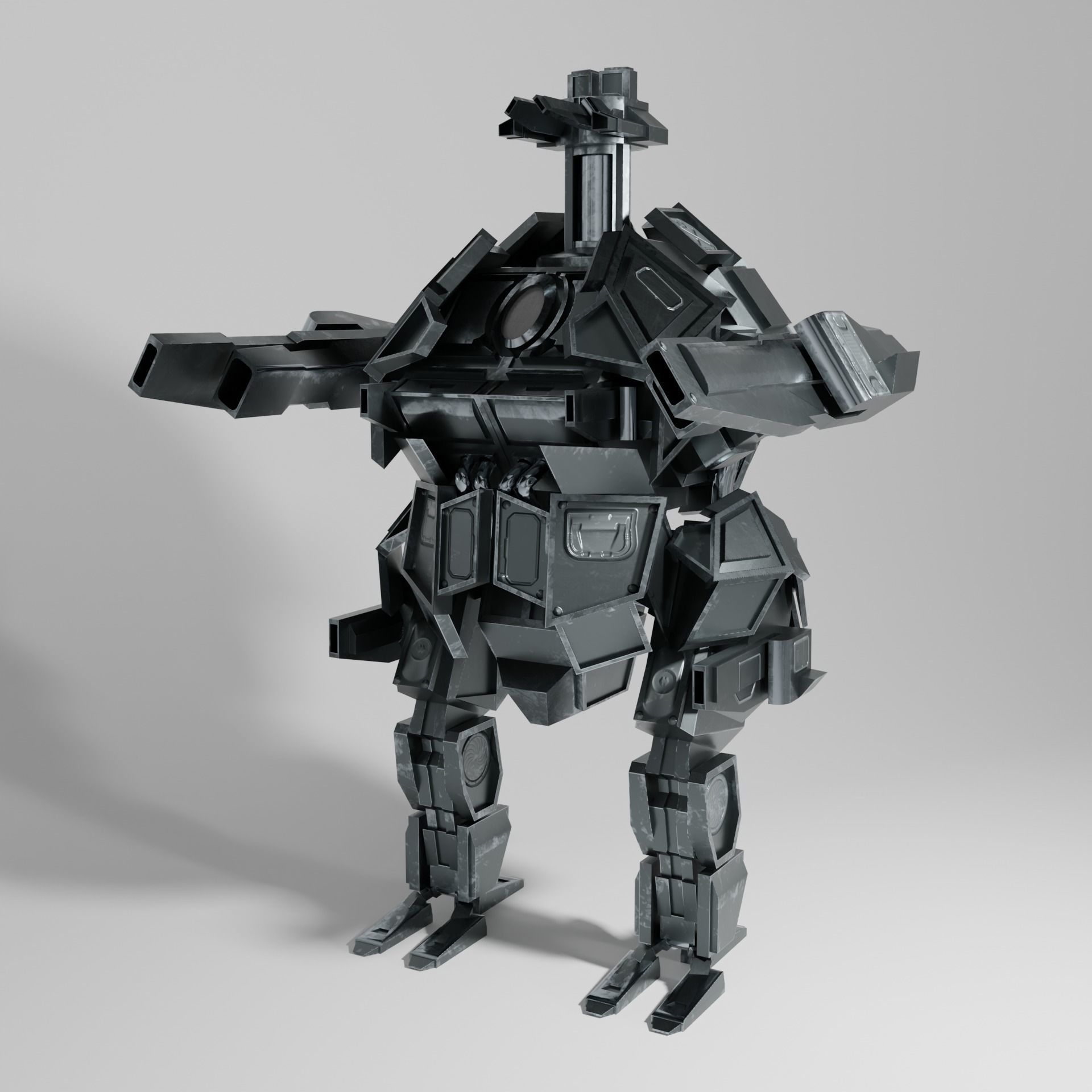 3D model LowPoly Mech robot VR / AR / low-poly | CGTrader