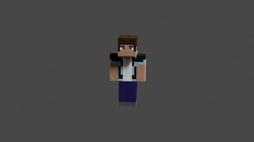 Minecraft Character Rig 3D model rigged | CGTrader