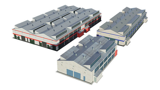 Industrial Buildings model pack 3D model | CGTrader