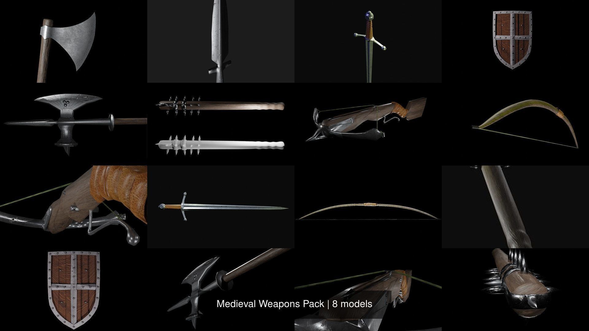 3D Model Collection Medieval Weapons Pack VR / AR / low-poly | CGTrader