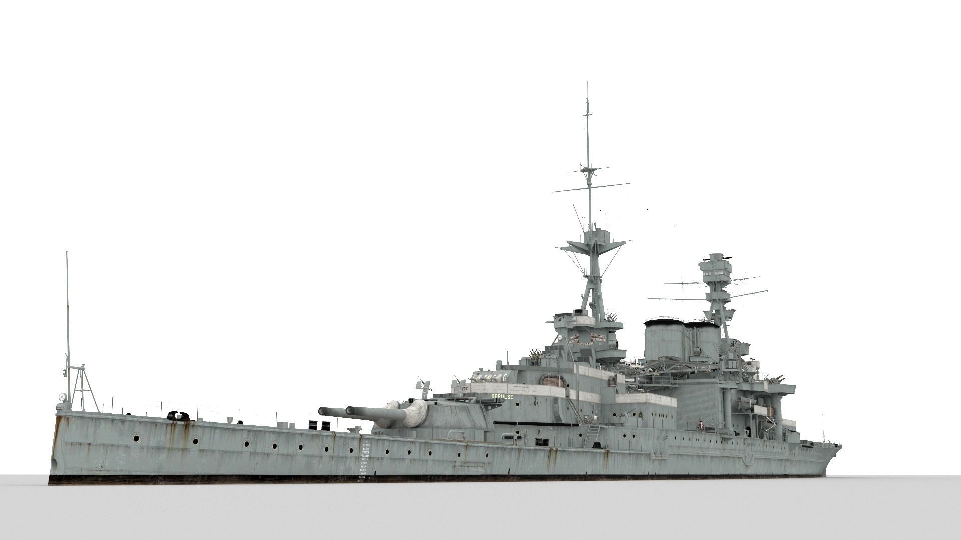 HMS Repulse 3D model | CGTrader