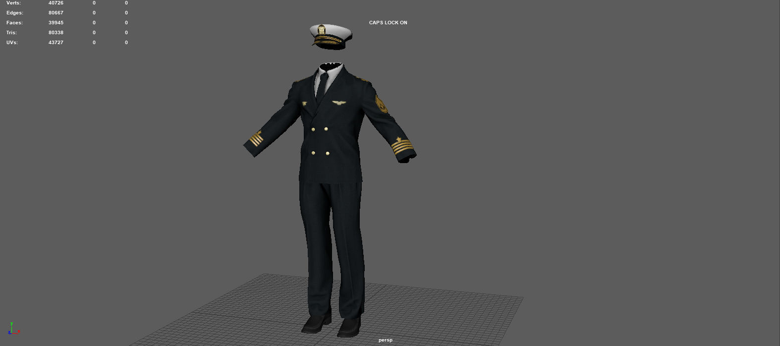 CAPTAIN NAVY UNIFORM 3D model | CGTrader