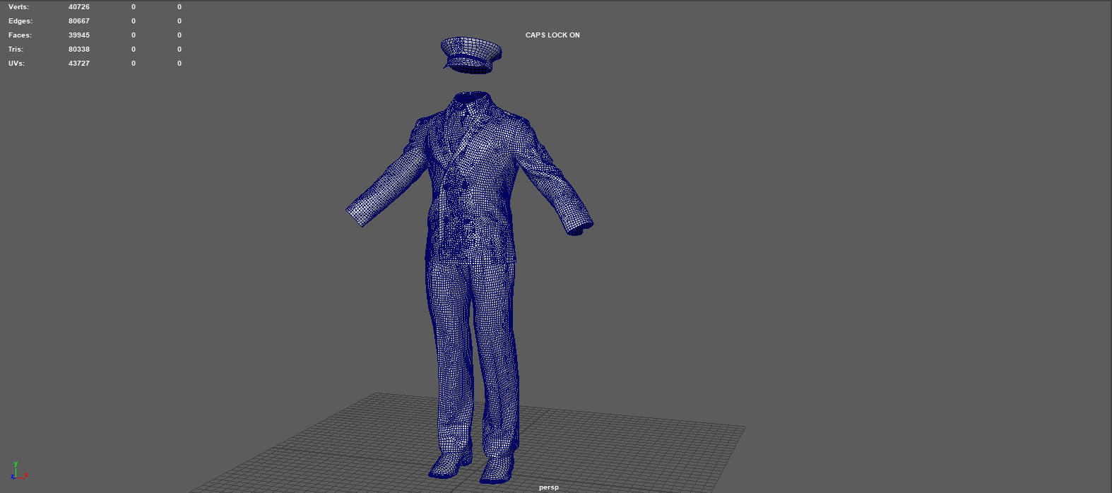 CAPTAIN NAVY UNIFORM 3D model | CGTrader