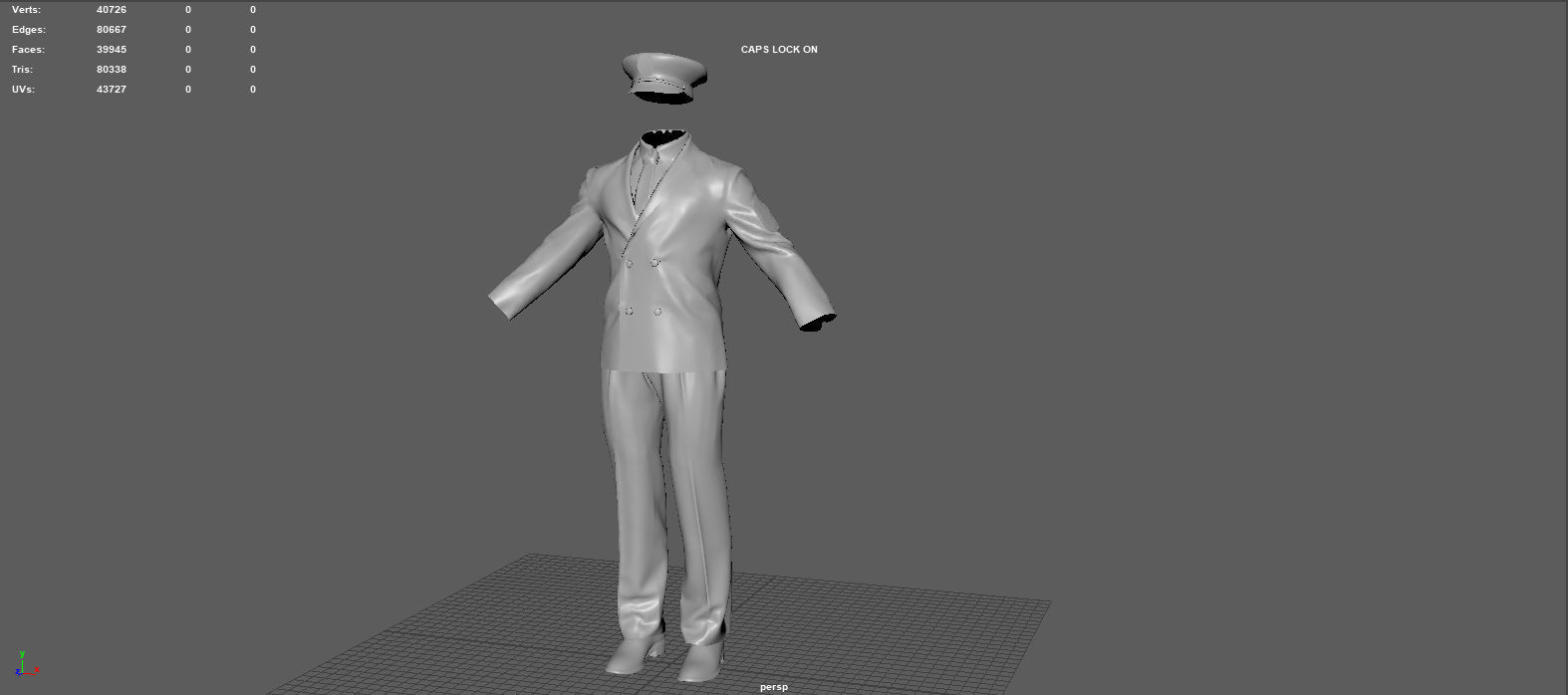 CAPTAIN NAVY UNIFORM 3D model | CGTrader