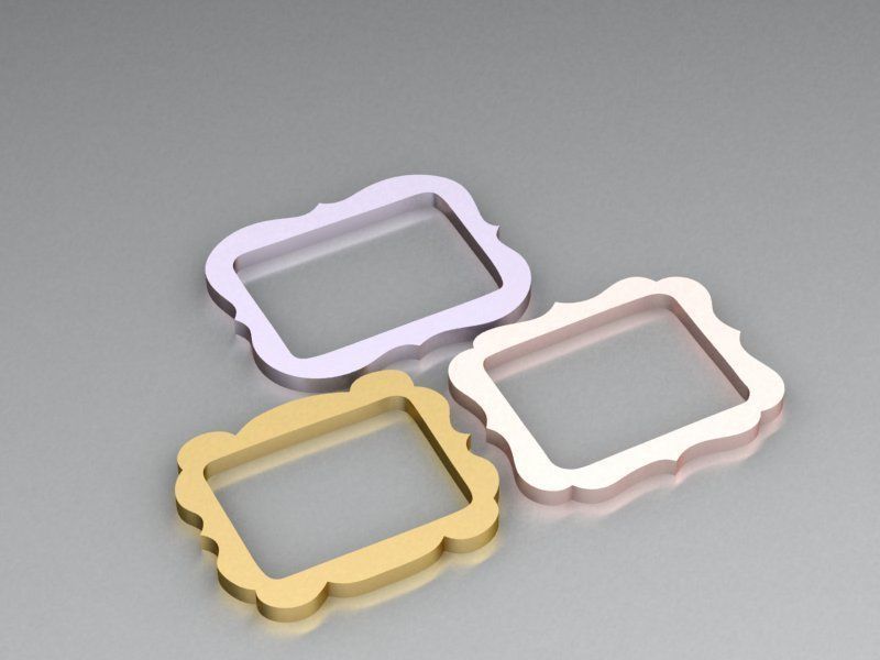 3 frames square frame dies - 3D model 3D printable | CGTrader