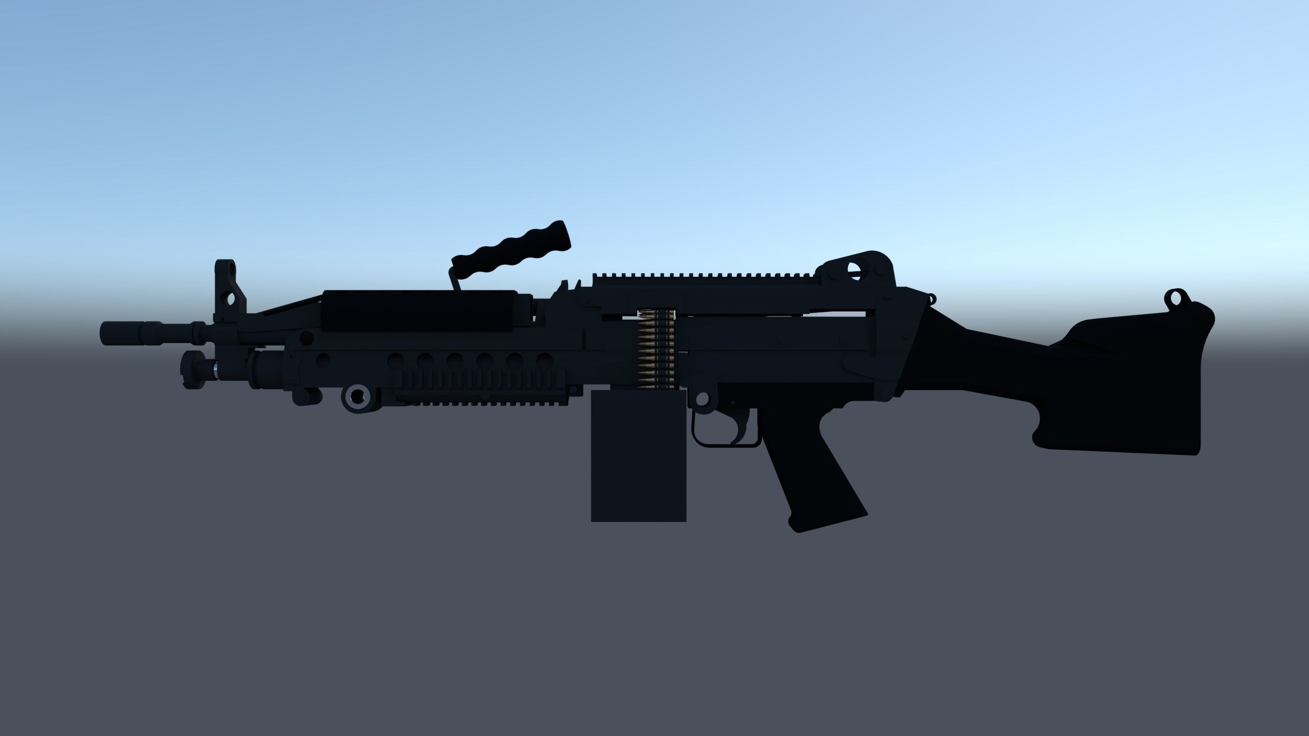 I 249 assault rifle 3D model | CGTrader