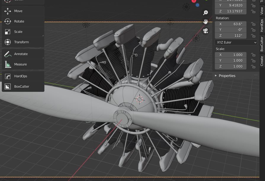 Wright Whirlwind Radial Engine 3D model | CGTrader