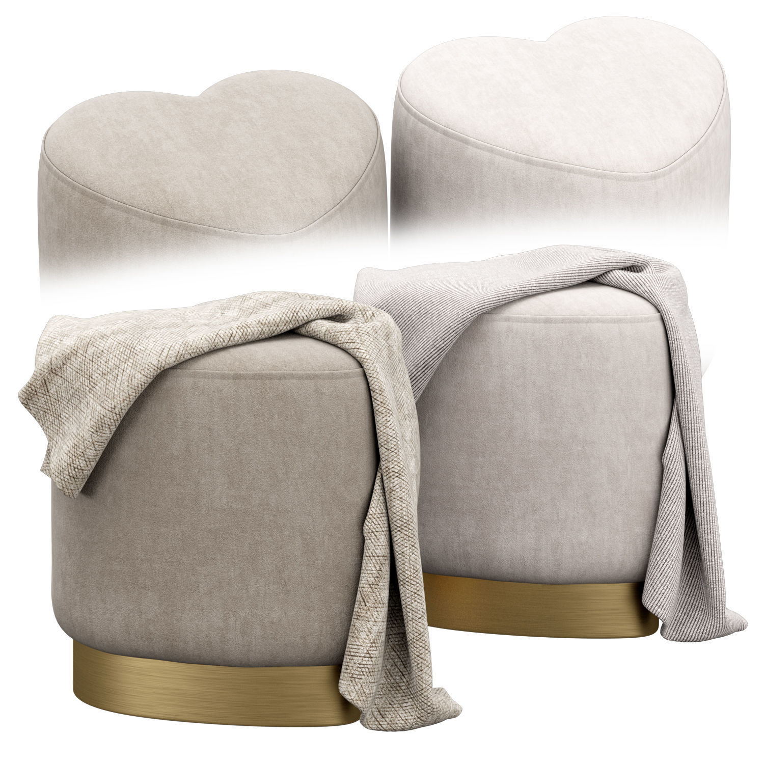 Heart shape stool 3D model | CGTrader