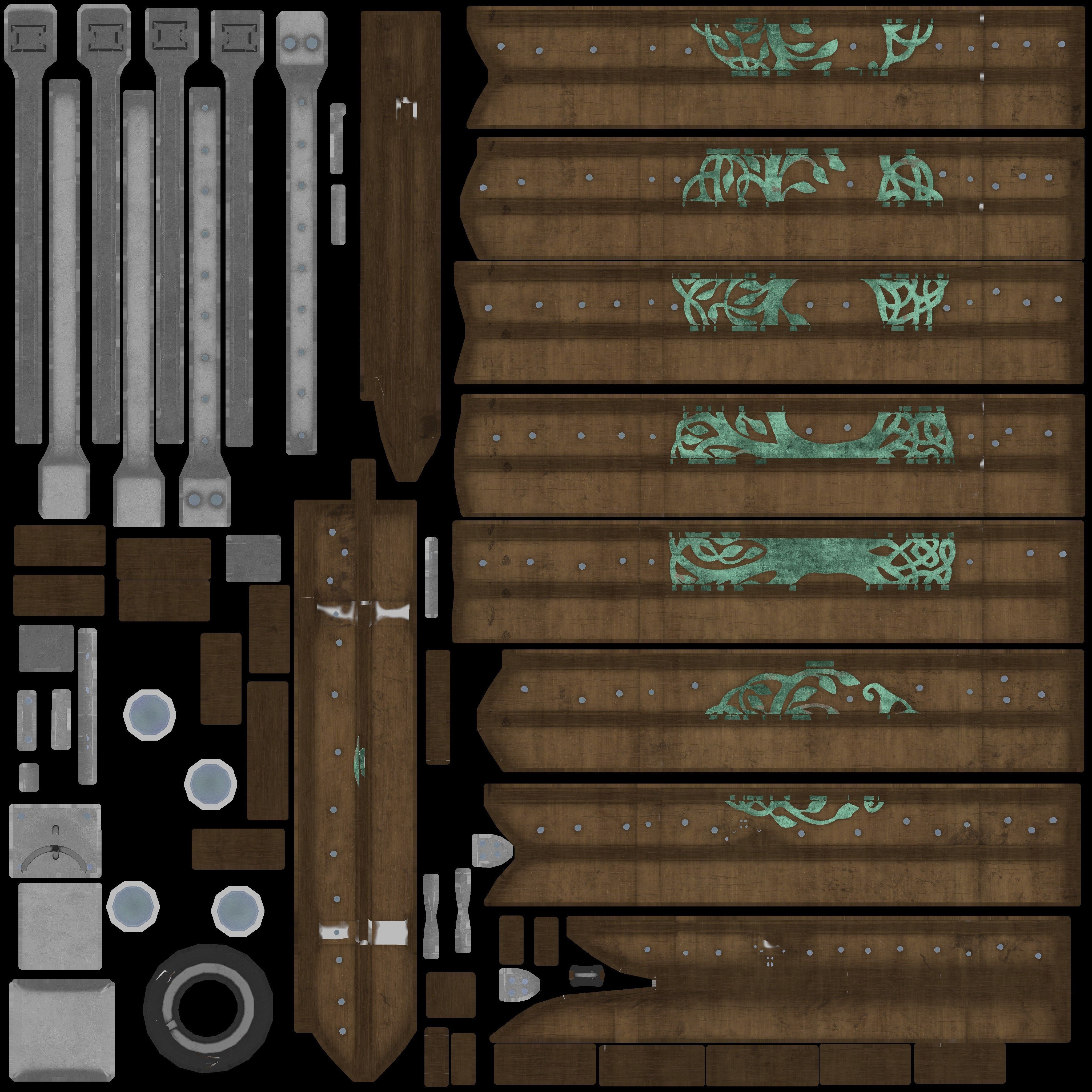 3D model Fantasy Viking Door Game Ready Model PBR Textures 4K VR / AR ...