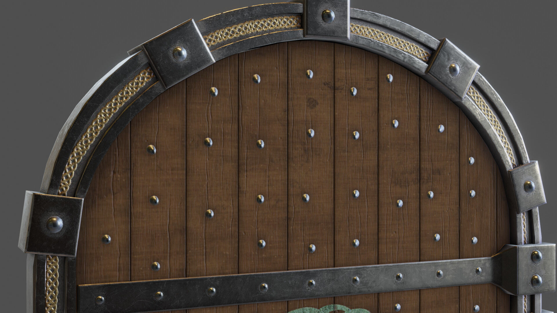 3D model Fantasy Viking Door Game Ready Model PBR Textures 4K VR / AR ...