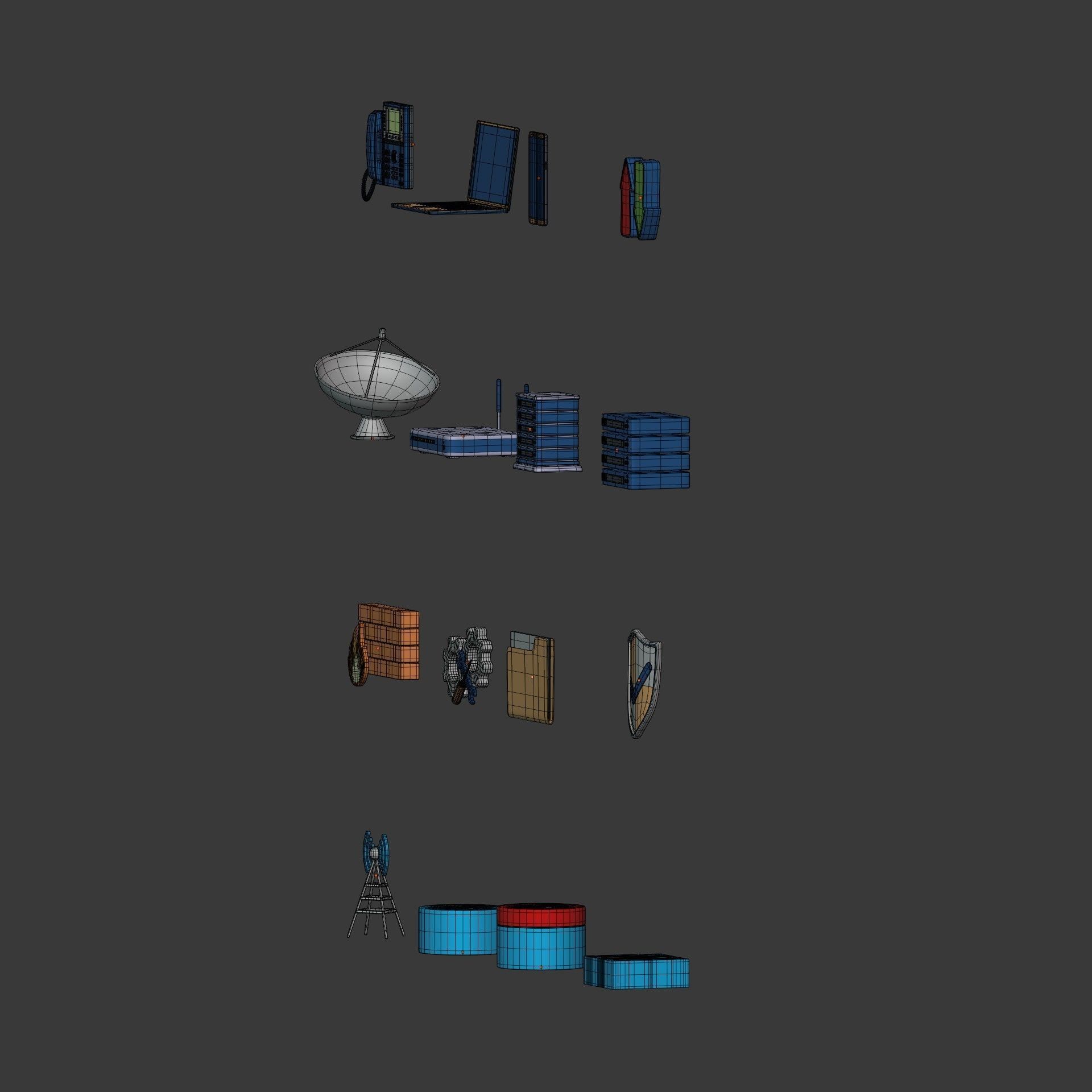 3D model Network Icons Pack VR / AR / low-poly | CGTrader
