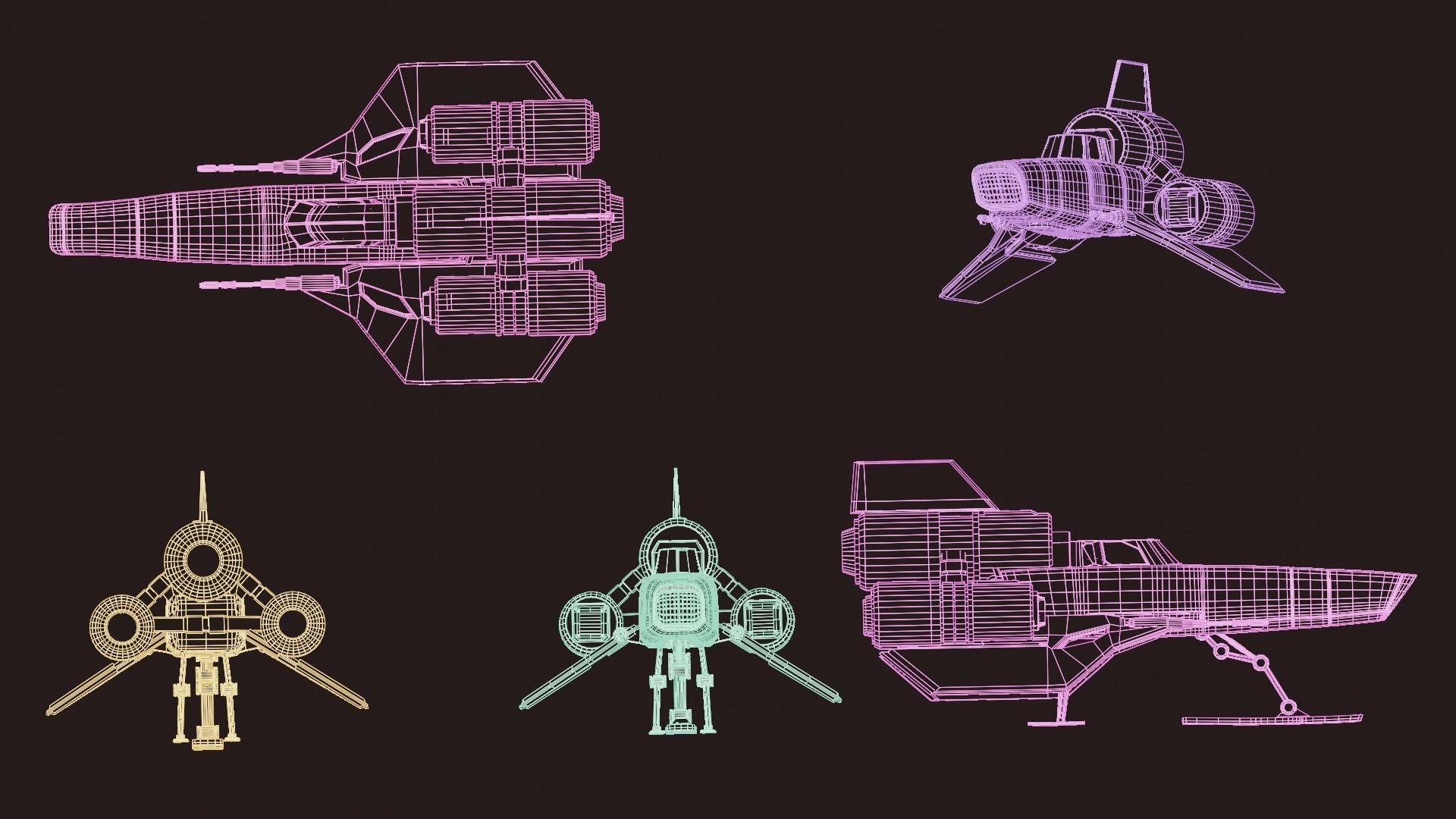 Scifi Spaceship Viper Mark II free VR / AR / low-poly 3D model rigged ...