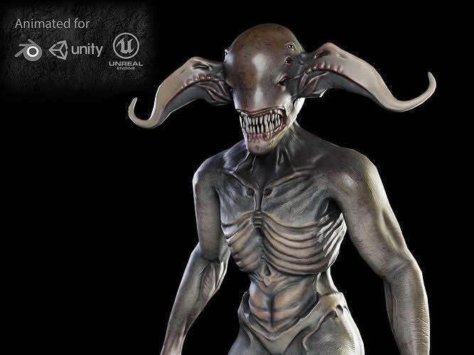3D model Alien Scout VR / AR / low-poly rigged animated | CGTrader