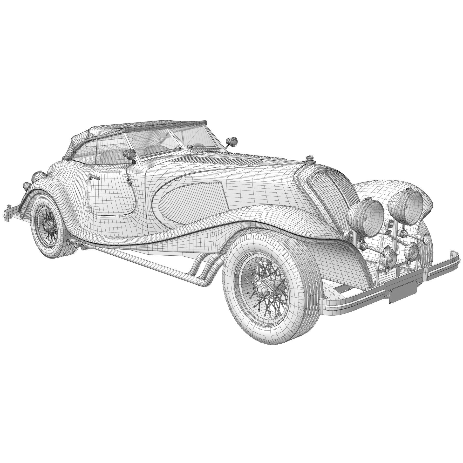 Classic Old Car 3D model | CGTrader