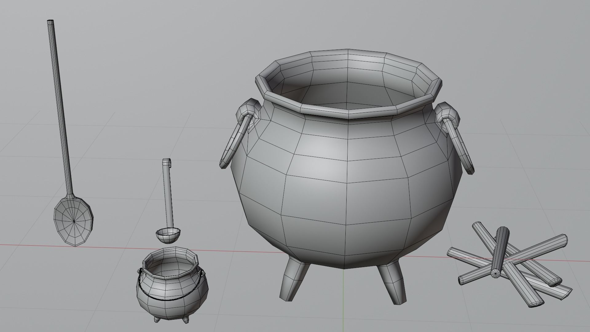 Smokey Halloween Cauldron free VR / AR / low-poly 3D model | CGTrader