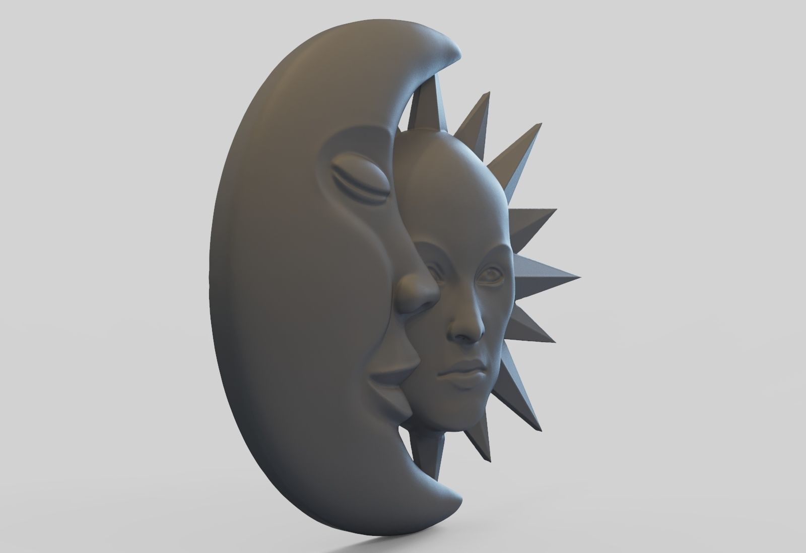 Sun and Moon 3D model 3D printable | CGTrader