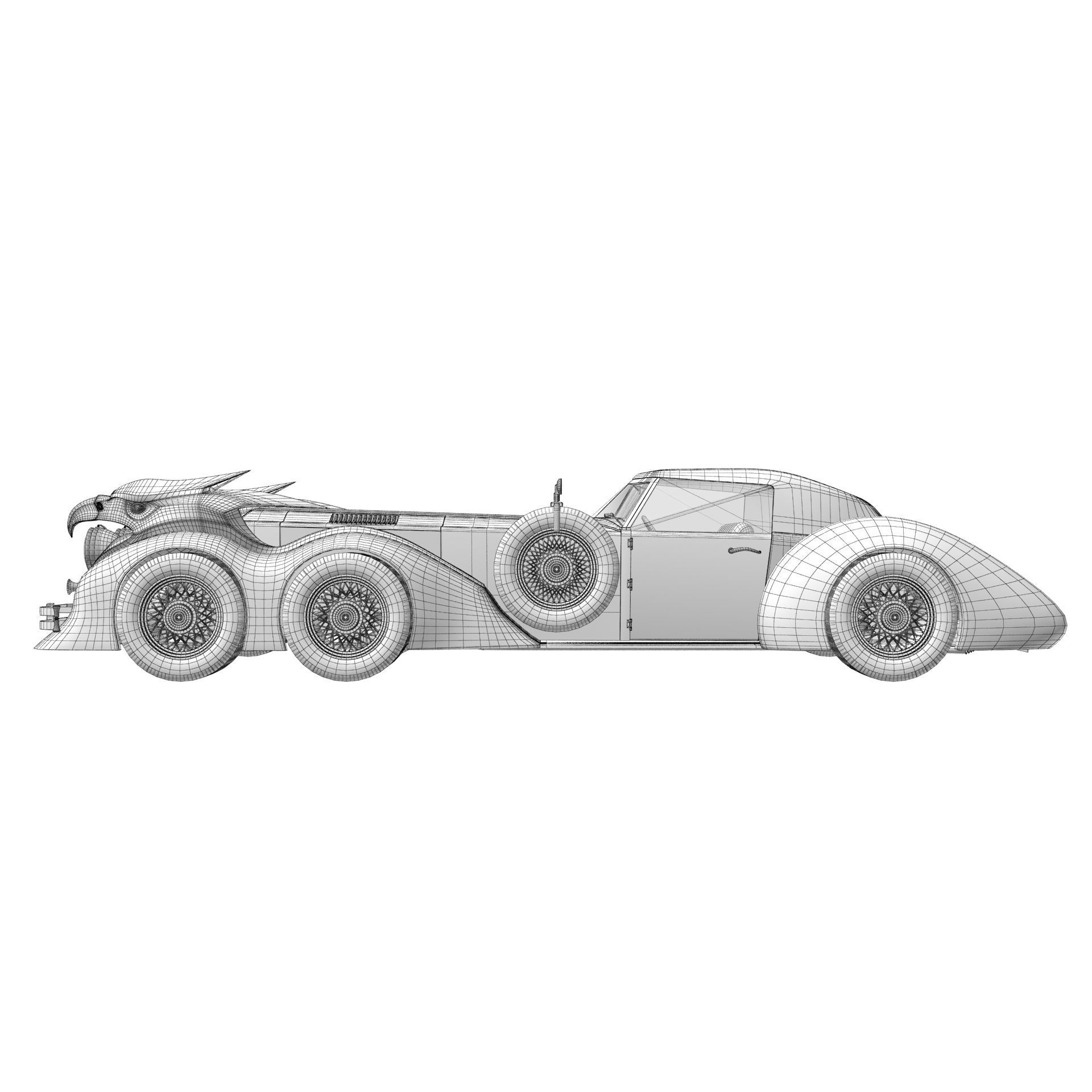 Old classic car prototype 3D model | CGTrader