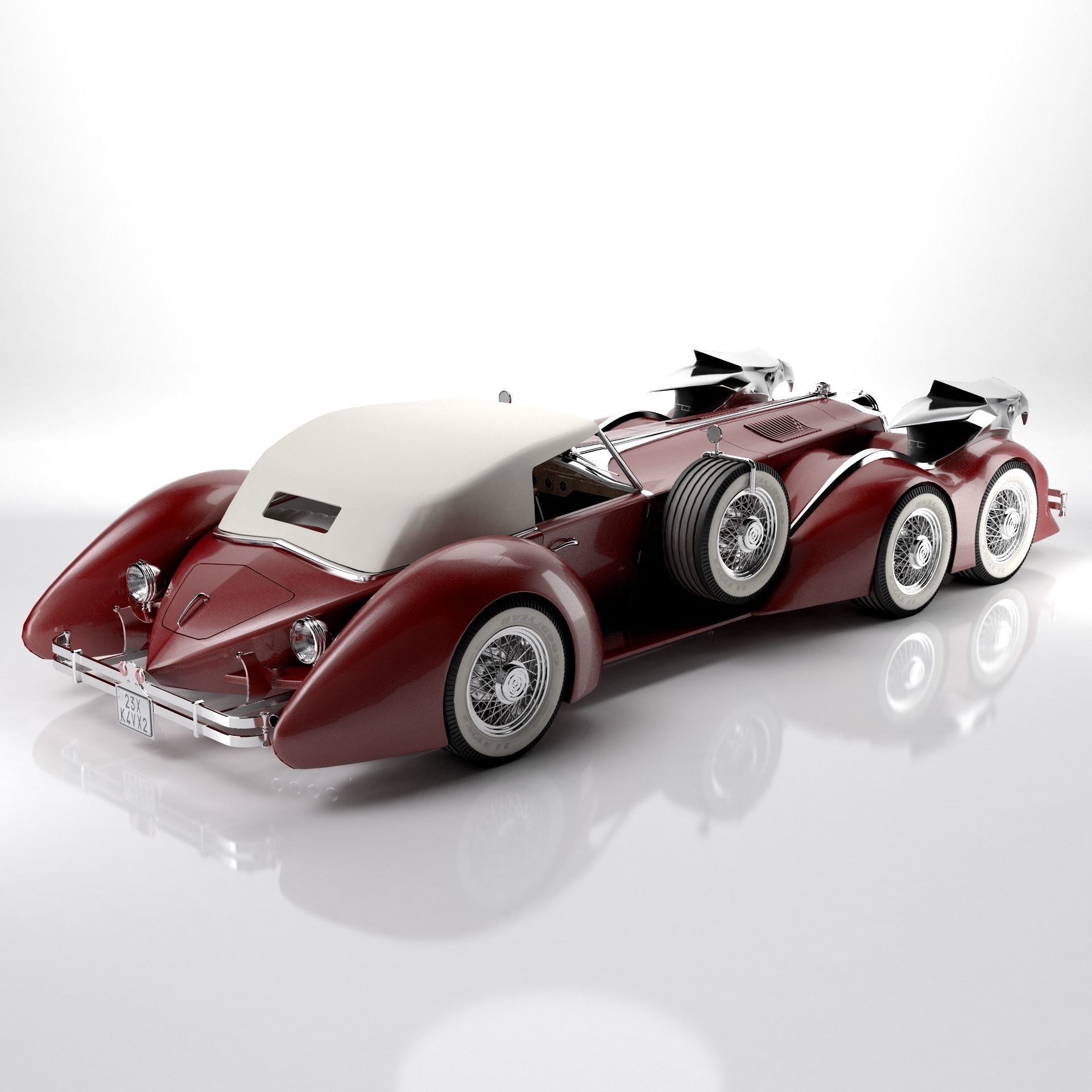 Old classic car prototype 3D model | CGTrader
