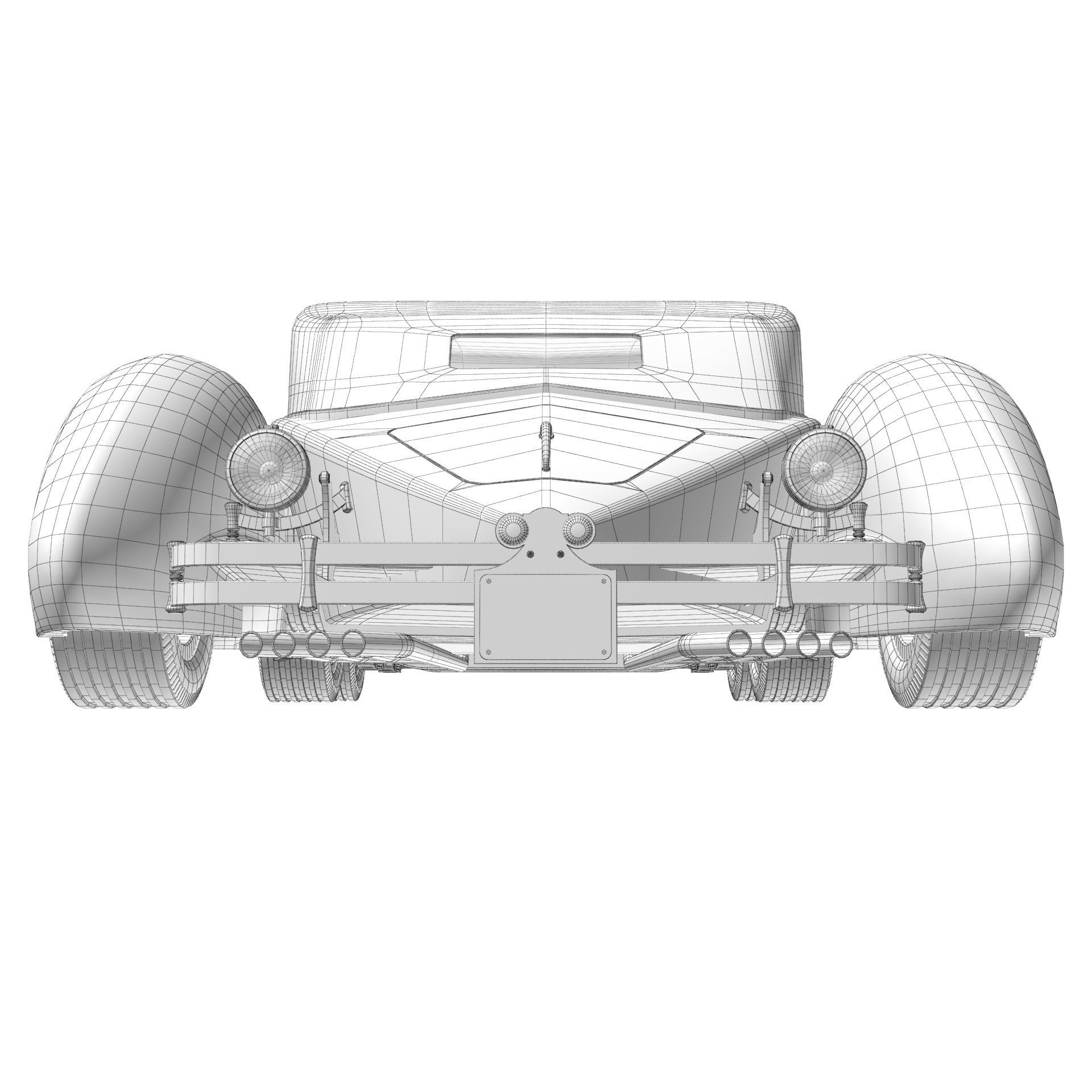 Old classic car prototype 3D model | CGTrader