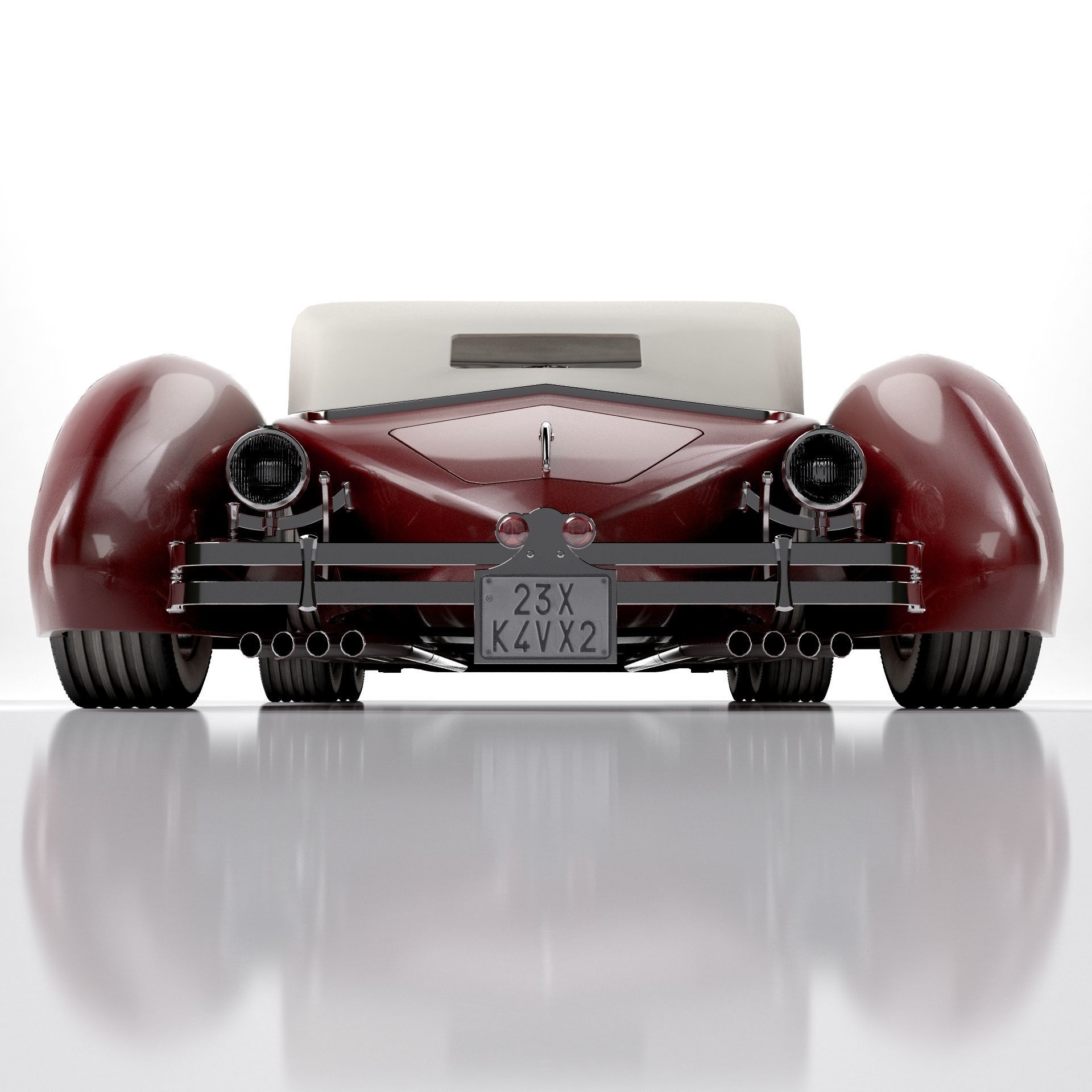 Old classic car prototype 3D model | CGTrader