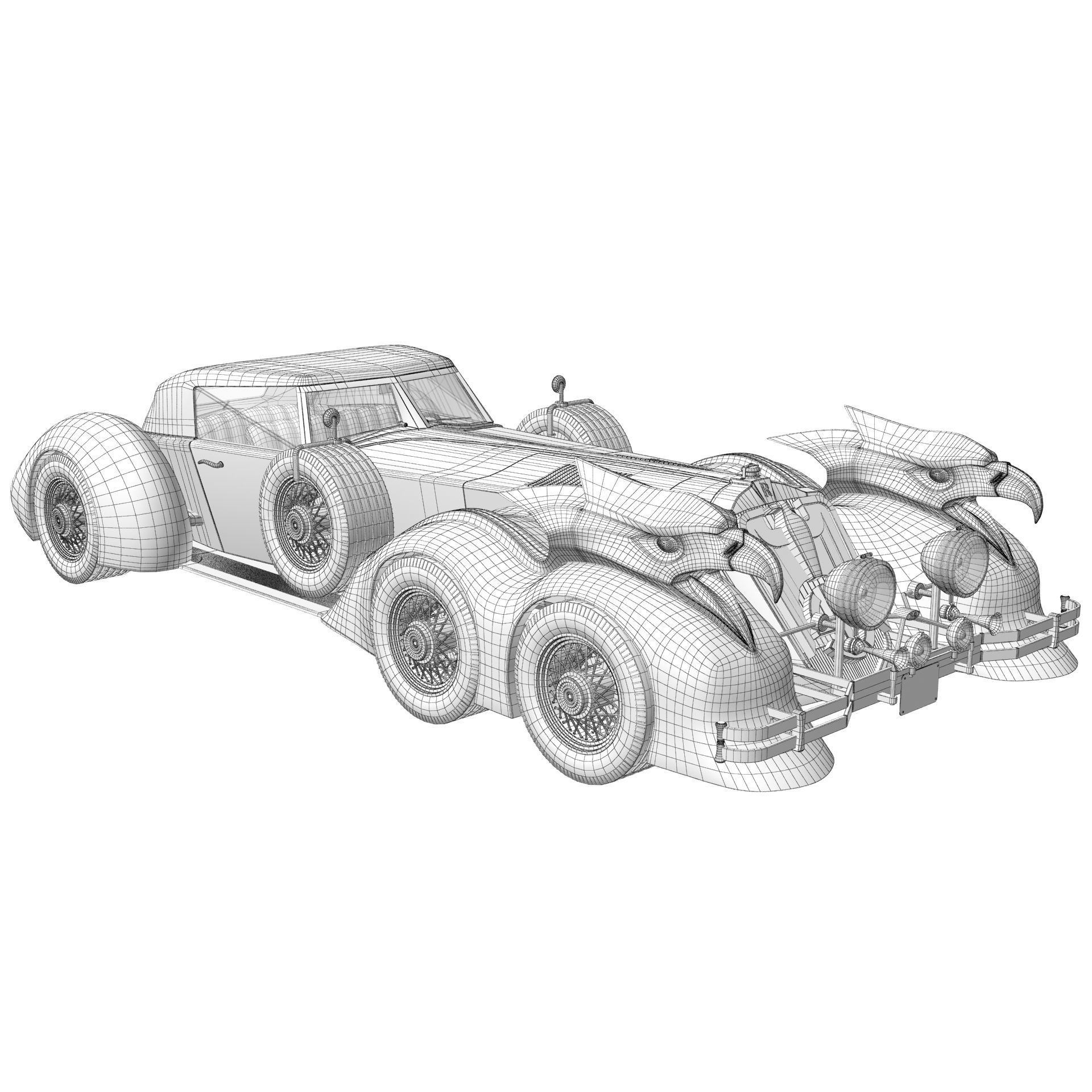 Old classic car prototype 3D model | CGTrader