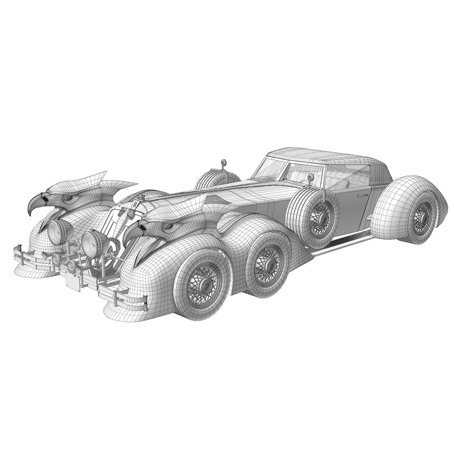 Old classic car prototype 3D model | CGTrader