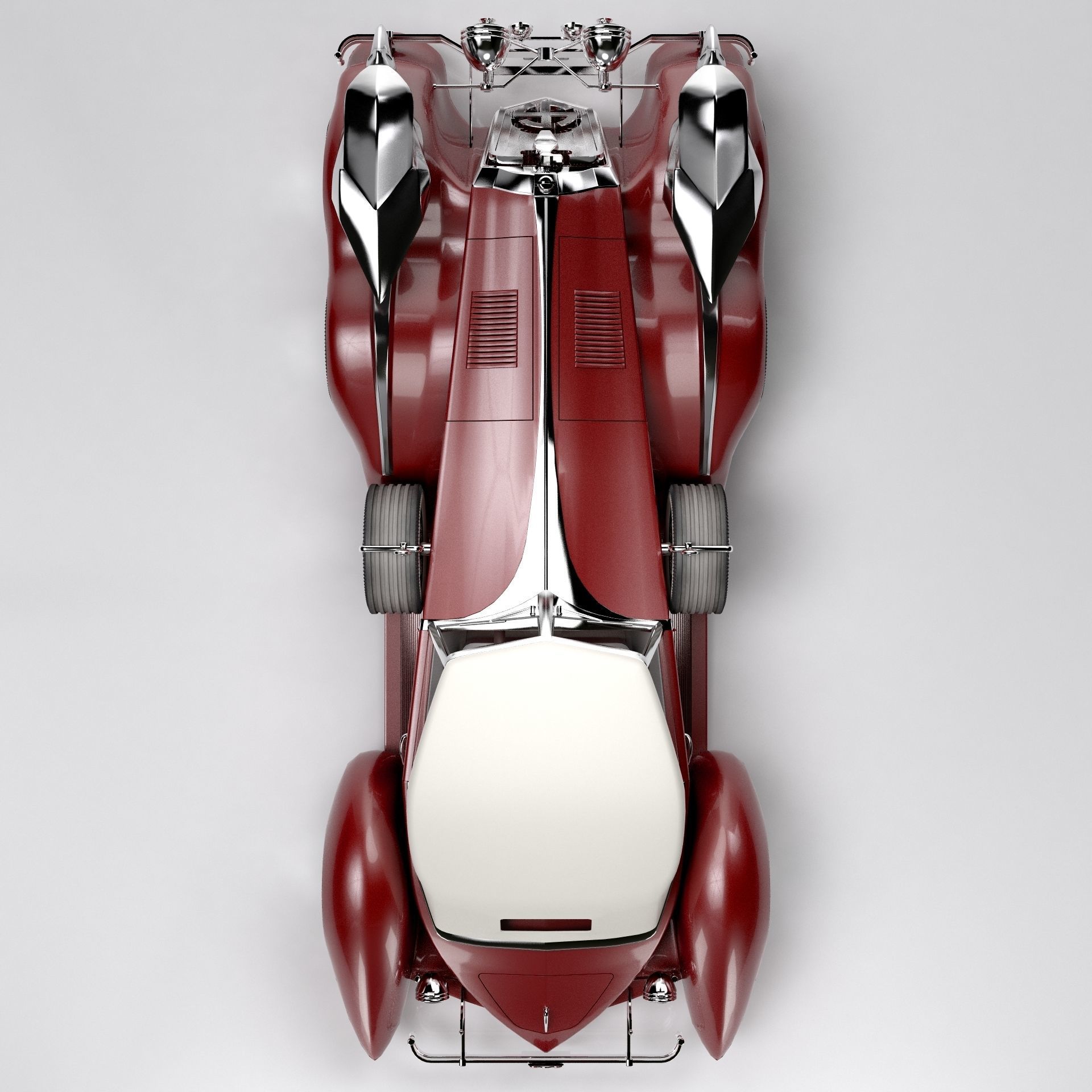 Old classic car prototype 3D model | CGTrader