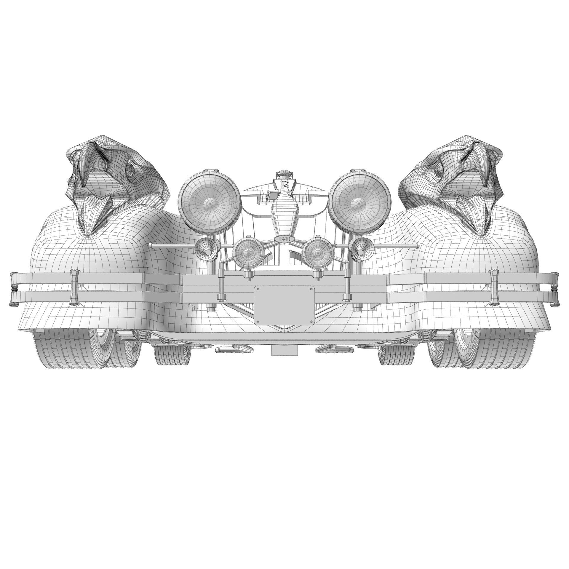 Old classic car prototype 3D model | CGTrader