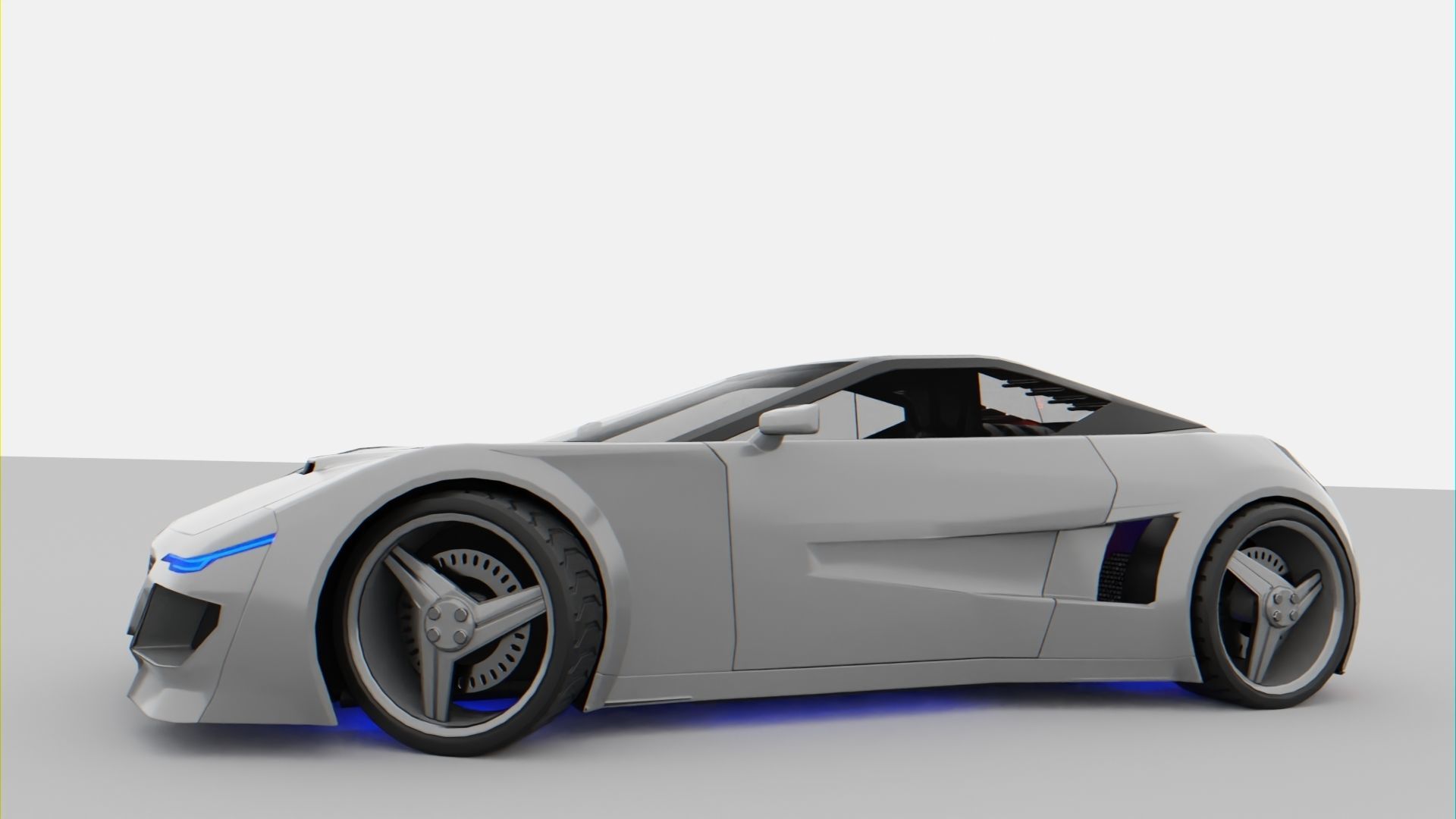 Si-Fi Sport Car 3D model animated rigged | CGTrader