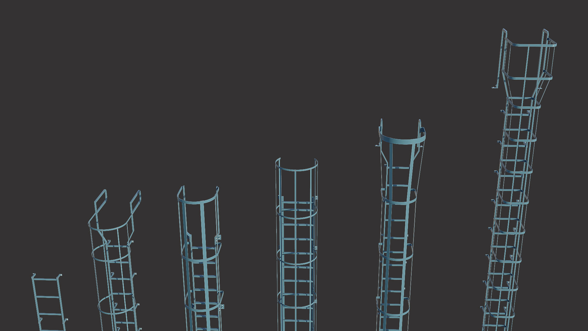 Ladders model pack 3D model | CGTrader