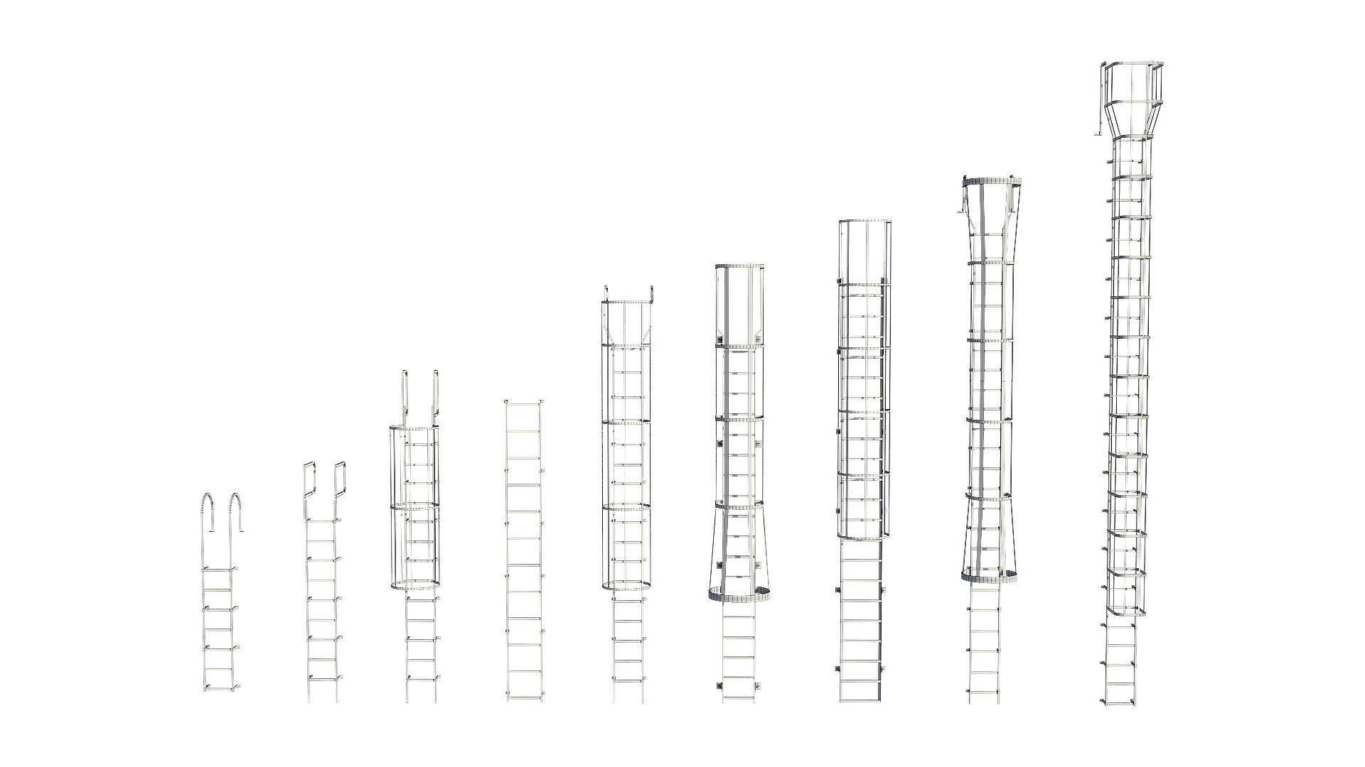 Ladders model pack 3D model | CGTrader